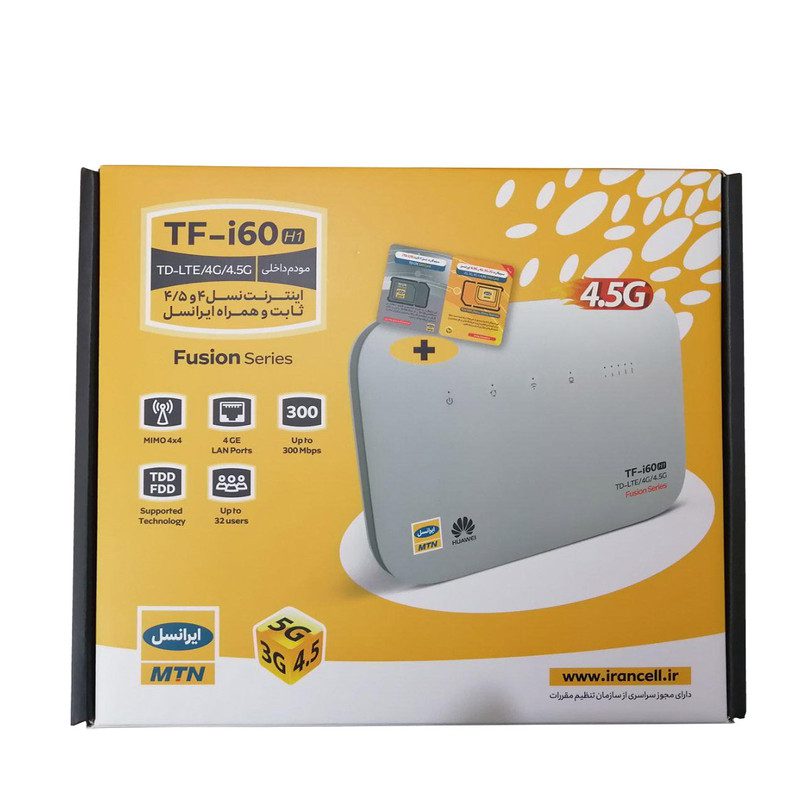 مودم آنلاک TD-LTE/4.5G ایرانسل مدل TF-i60 H1 – موبایل ناب فروشگاه اینترنتی موبایل و لوازم جانبی